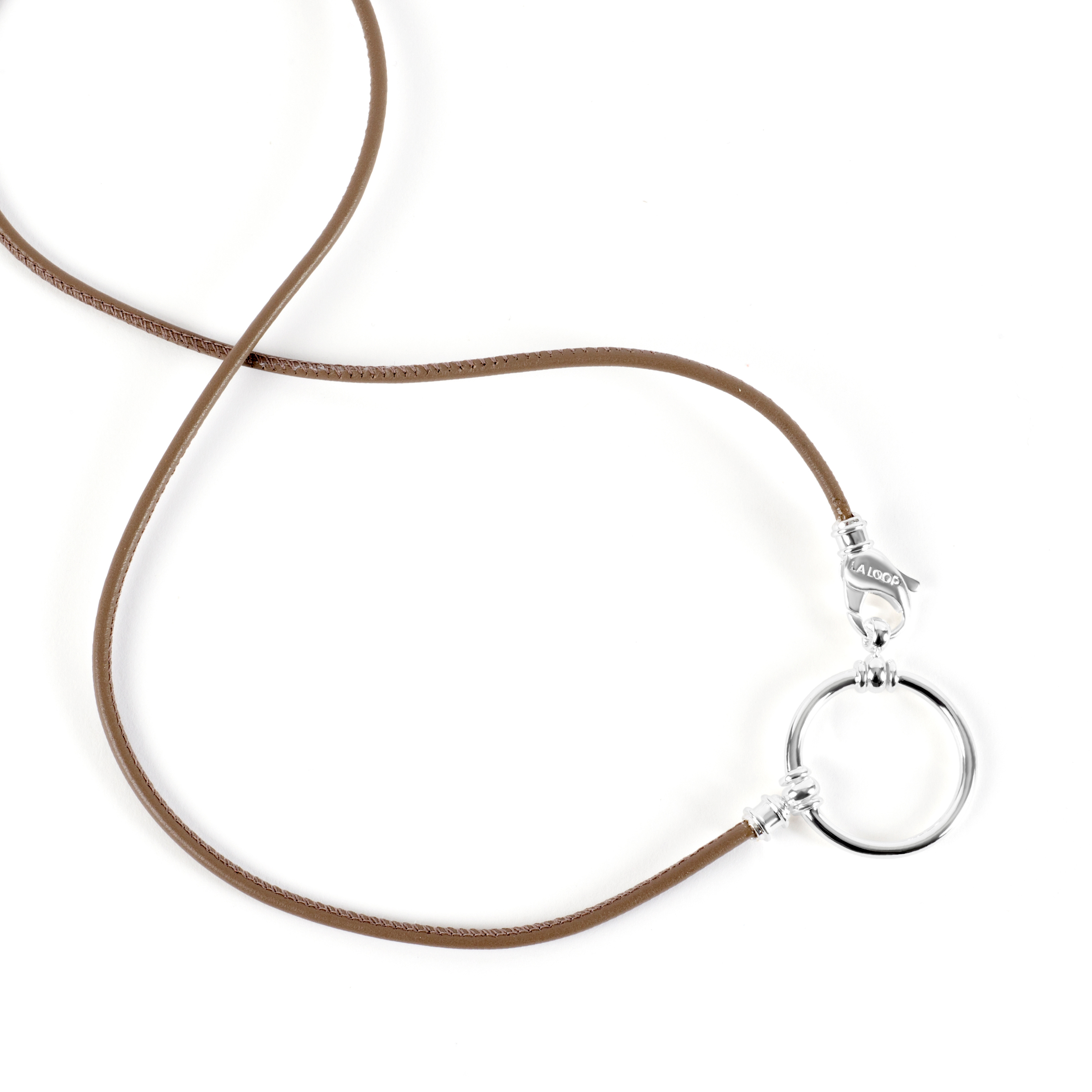 La Loop 983E - Earth Italian Leather with Clasp | versilbertes Loop